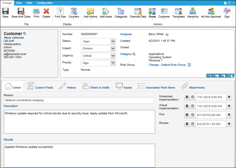 iSupport ITIL Features | iSupport
